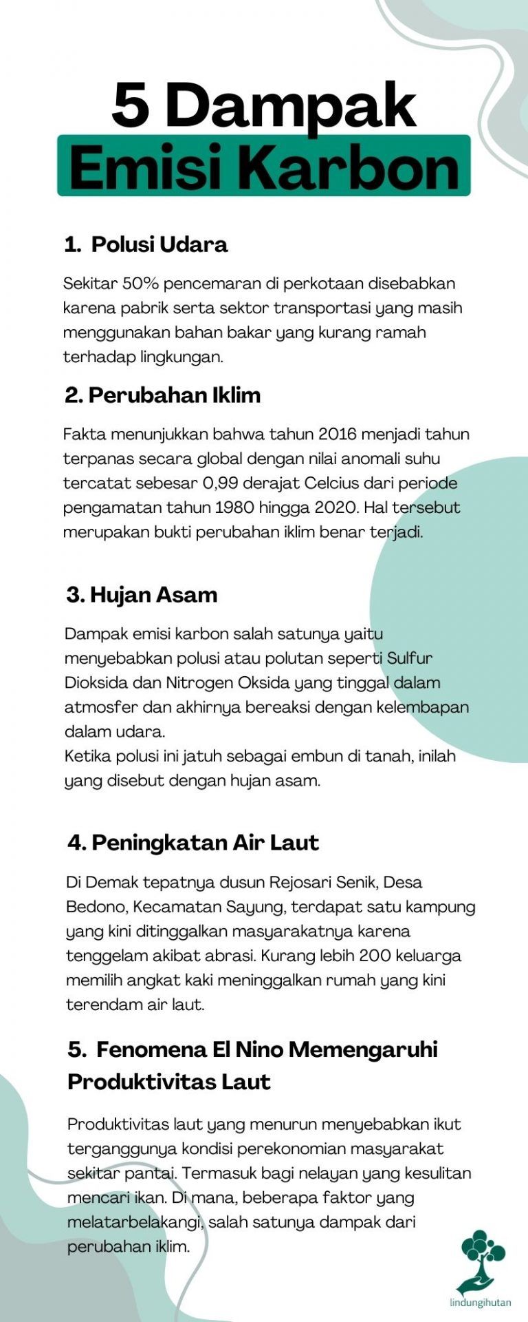 5 Dampak Emisi Karbon, Perubahan Iklim sampai Hujan Asam